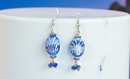Sterling Silver Earrings | Handcrafted Czech Glass & Gemstone Jewelry